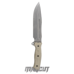 BUSSE COMBAT HELL RAZOR 2 Green Canvas Micarta 含 "Danny The Bull 手工皮套 ...